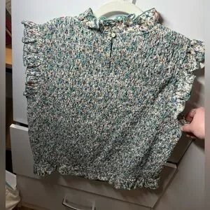Sezane | Tops | Sezane Samona Blouse Fr 46us 4 Runs Smallcropped | Poshmark